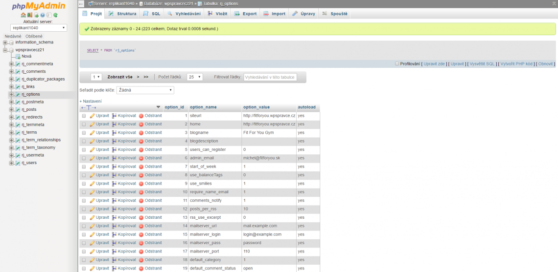 Jak ve WordPress opravit špatně zadanou URL instalace a úvodní stránky webu