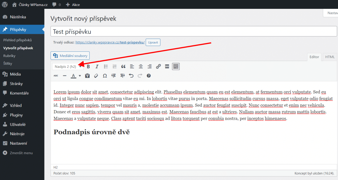 Jak správně používat značky nadpisů ve WordPress (H1-H6)