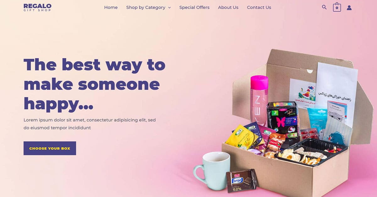 Gift Shop - WordPress šablona pro Elementor