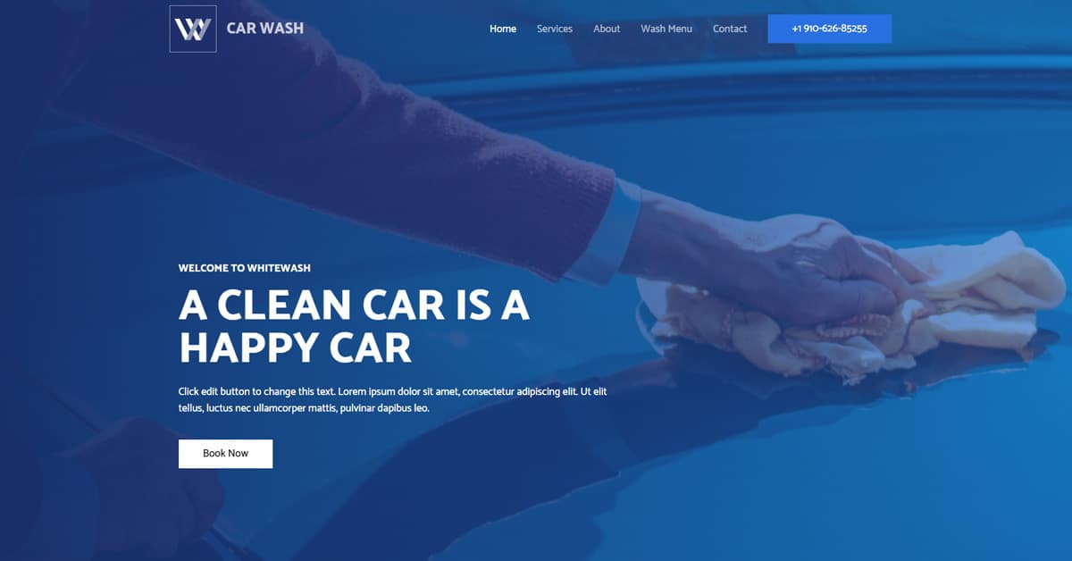 Car Wash - WordPress šablona pro Beaver Builder, Elementor, Gutenberg